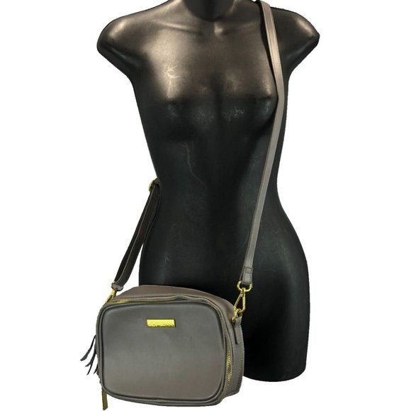 Joy & Iman | Bags | Joy Iman Nwd Gray Tassel Leather Zip Crossbody Bag ...